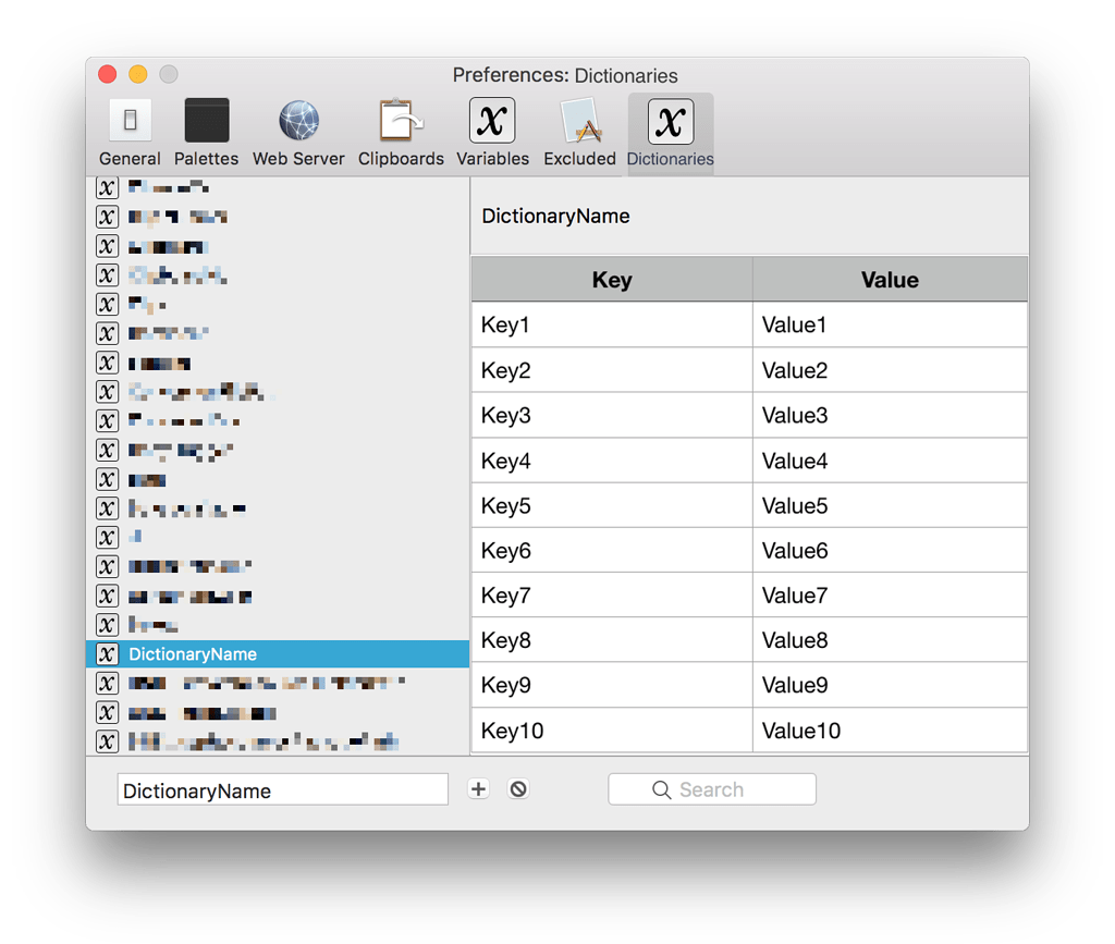 Km8 Feature Request Dictionaries Preferences Pane Questions And Suggestions Keyboard Maestro
