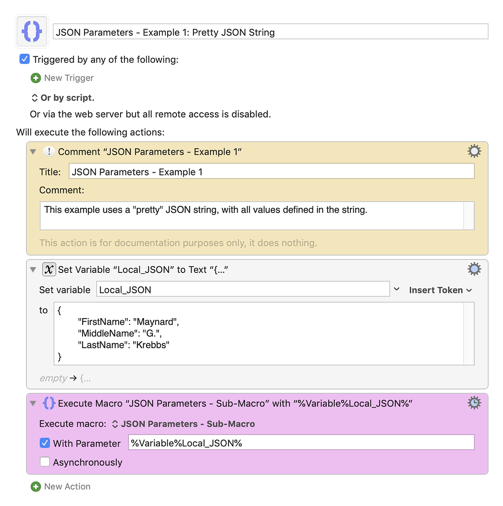 Using Json To Pass Parameters To A Sub Macro Tips And Tutorials Keyboard Maestro Discourse