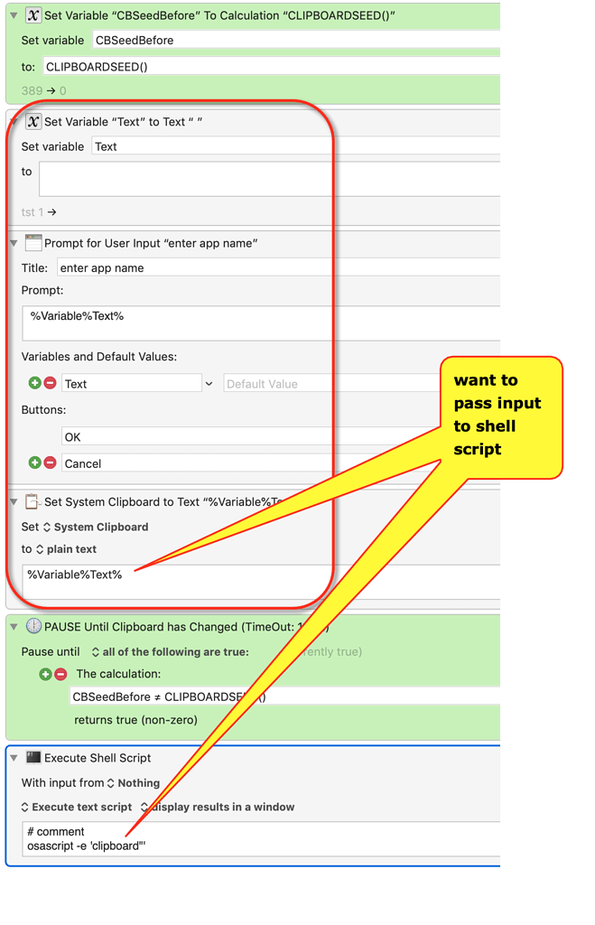 How To Pass On Variable Or Clipboard Content To A Shell Script Questions And Suggestions