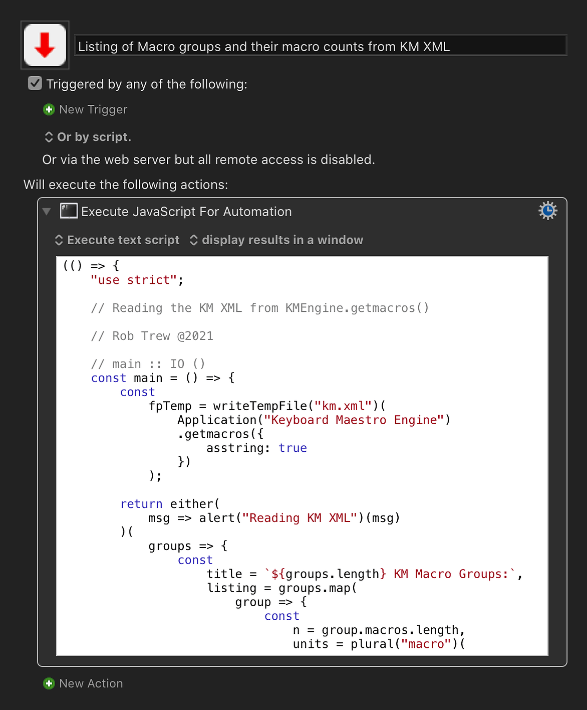 Applescript How To Get A List Of Macros In A Macro Group Without The Km Editor Being Activated