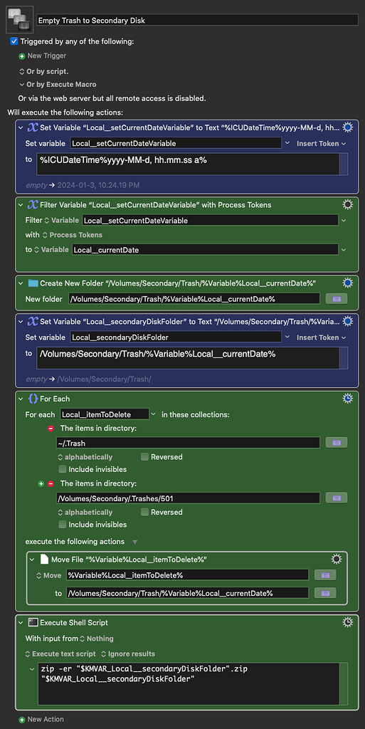 Shell Script Not Working When Zipping Folder Questions And Suggestions Keyboard Maestro Discourse 