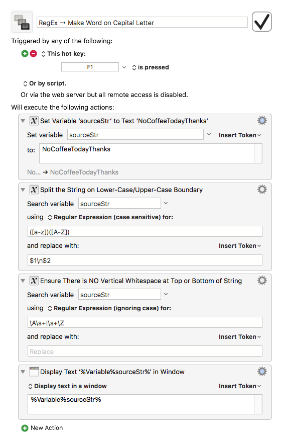RegEx Split By Capital Letters ions Suggestions Keyboard