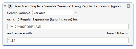 Filter Variable To Escape Regular Expression Special Characters 