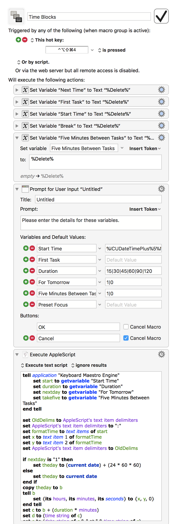 Setting A Trigger To A Macro Via Another Macro Questions And Suggestions Keyboard Maestro 