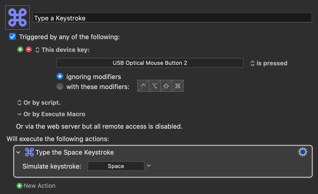Triggering A Keystroke With Right Click Does Not Work Questions And Suggestions Keyboard