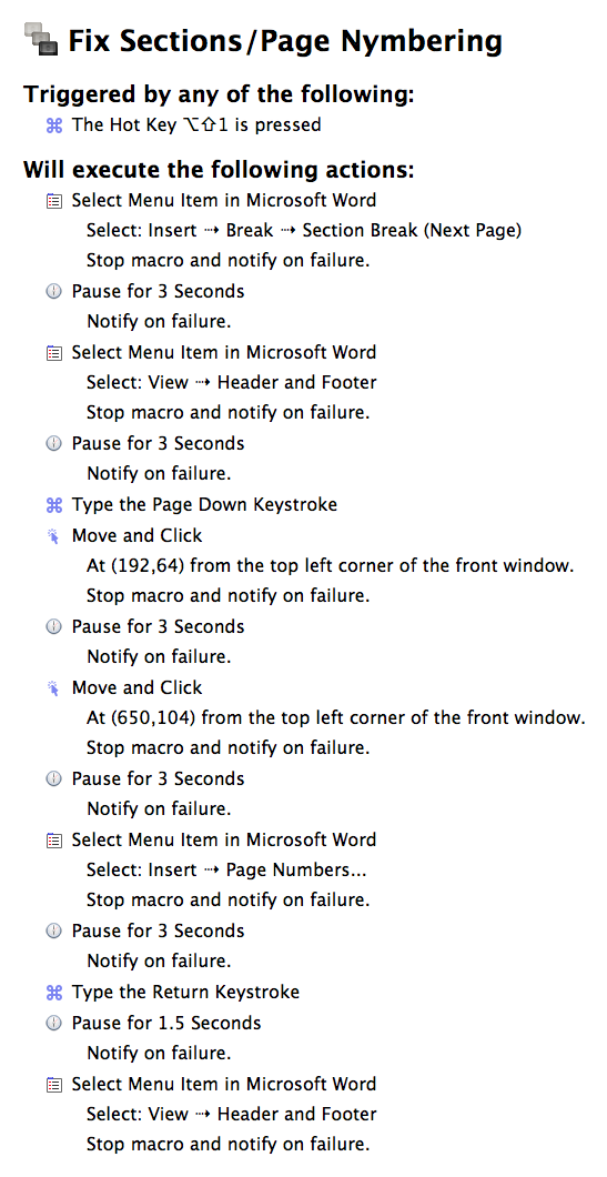 Fix Sections Page Numbering Macro ions Suggestions Keyboard