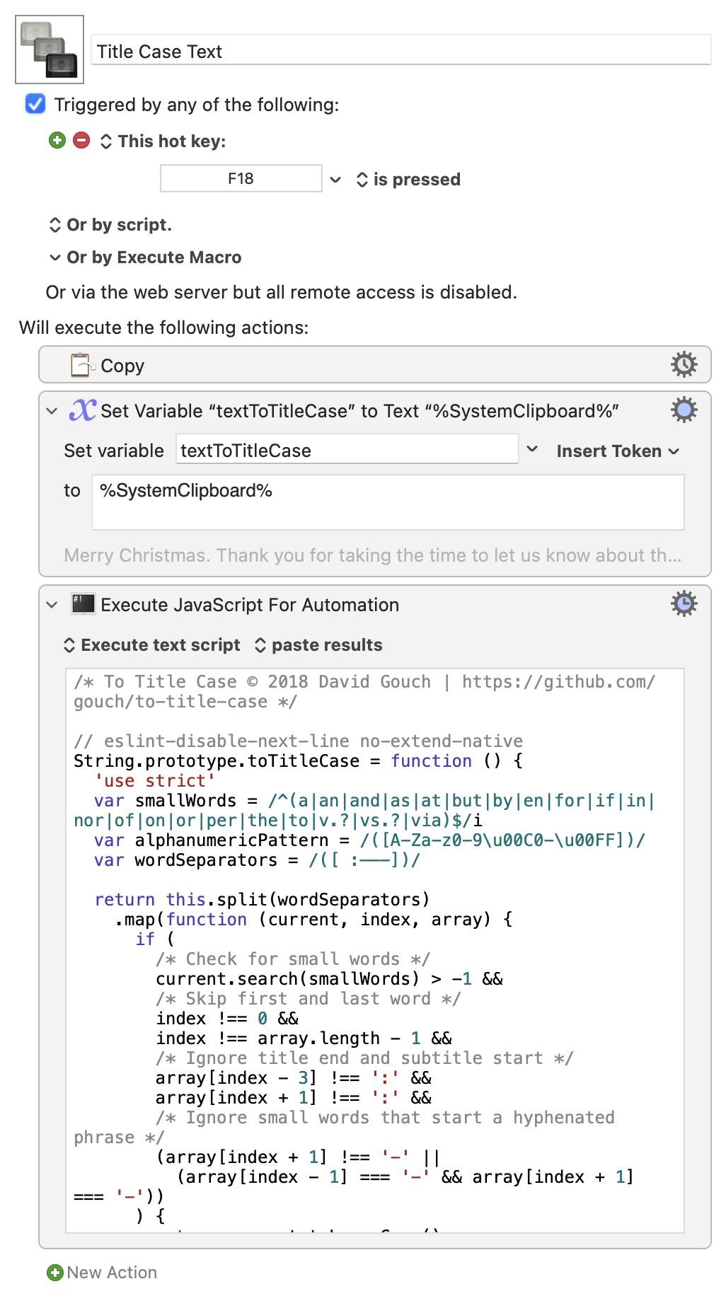 Macro Change Text To Title Case JavaScript Macro Library Keyboard Maestro Discourse