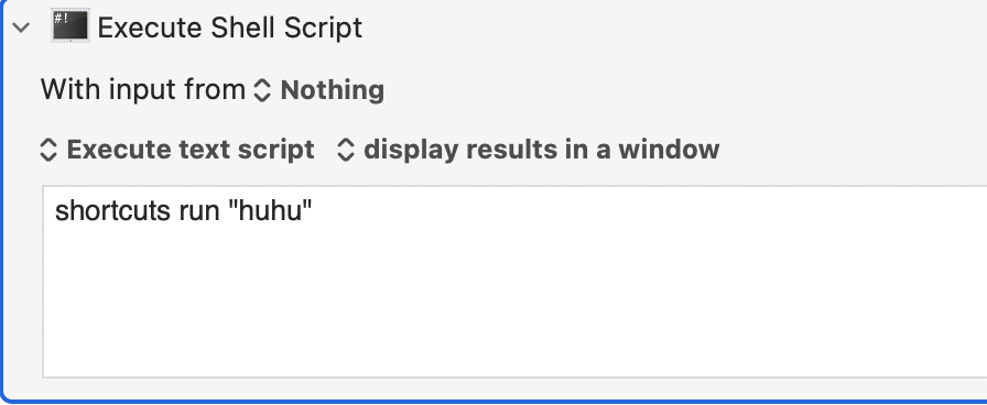 Can Not Start Apple Shortcut Using Km And A Shell Script Action But It Works With Km And